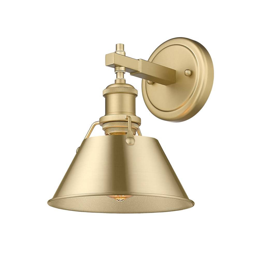 Golden Lighting Orwell 7.5 in. 1-Light Brushed Champagne Bronze Wall ...