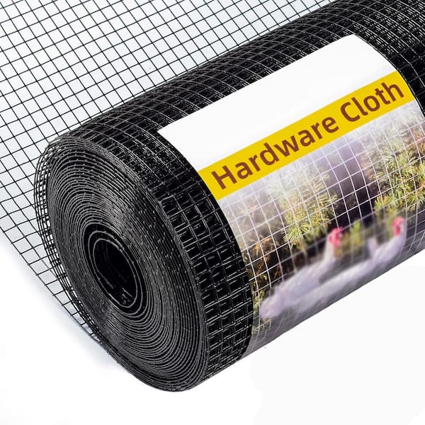 16in x 10ft Black PVC Coated Wire Mesh 19Ga Hardware Cloth Welded Metal ...