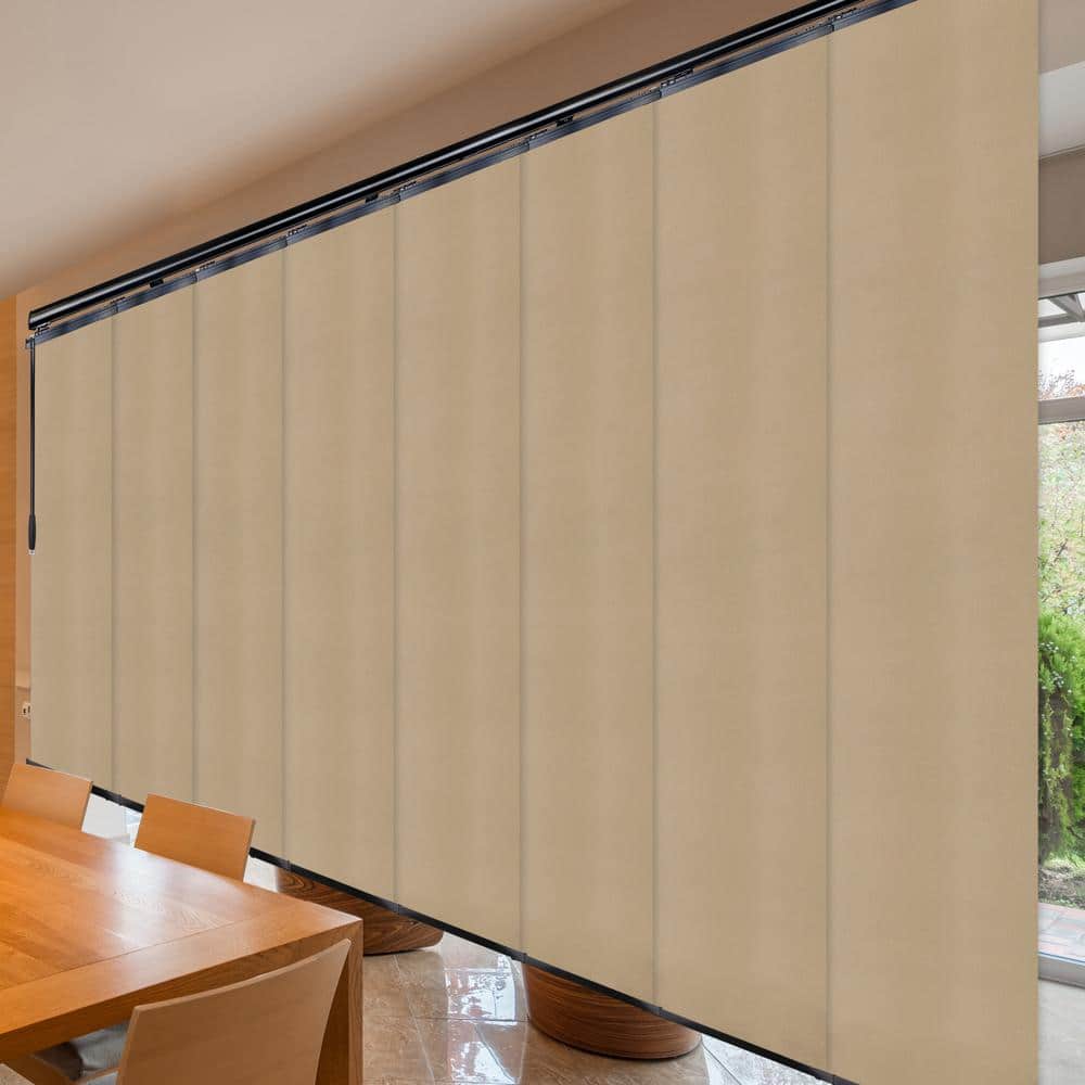 EMOH Ivoreen 130 in. to 175 in. W x 94 in. L Adjustable 8-Panel Double ...