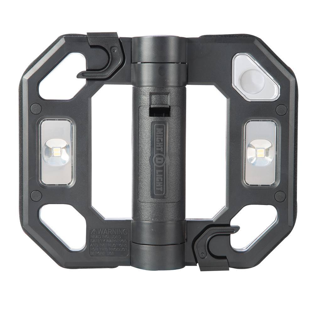 Might-D-Light 200-Lumen Black Mini Compact Folding LED Work Light ...