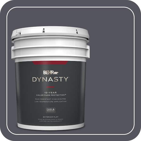 BEHR DYNASTY 5 gal. #N540-7 Coal Mine Flat Exterior Stain-Blocking ...