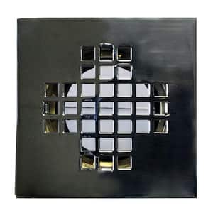 Westbrass 2 in. No-Caulk Brass Compression Shower Drain with 4-1/4 in ...