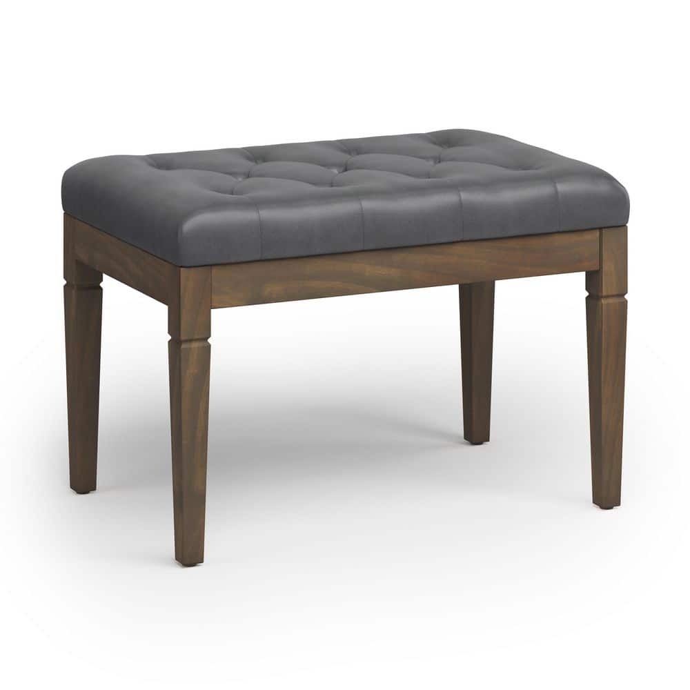 Simpli Home Waverly 28 in. Wide Traditional Rectangle Small Tufted ...