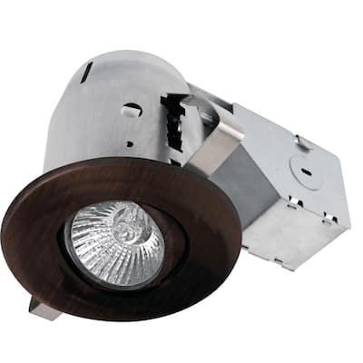 Globe Electric 3 in. Oil-Rubbed Bronze Swivel Recessed Lighting Kit (4 ...