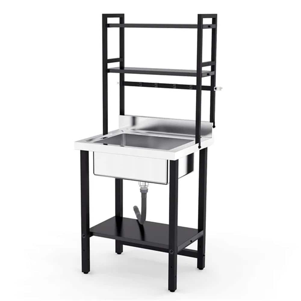 Karl home 67 in. Freestanding Stainless Steel 1-Compartment Commercial ...