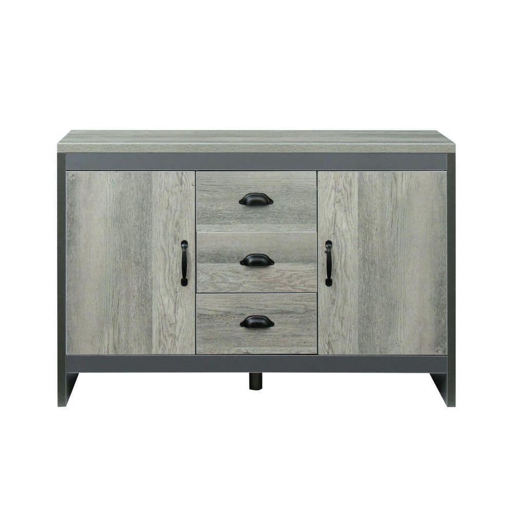 sumyeg Wooden Natural Sideboard Accent Buffet Side Cabinet with Doors ...
