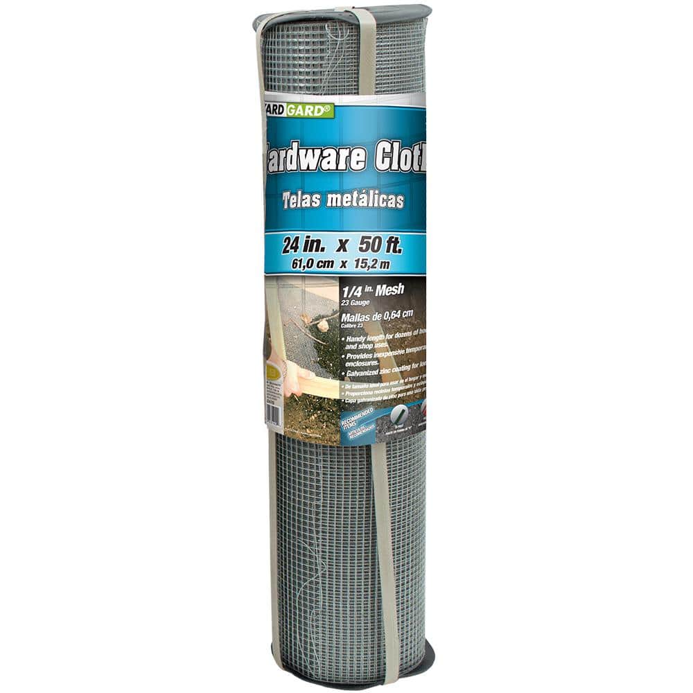 YARDGARD 1/4 in. Mesh x 2 ft. x 50 ft. 23-Gauge Galvanized Steel ...