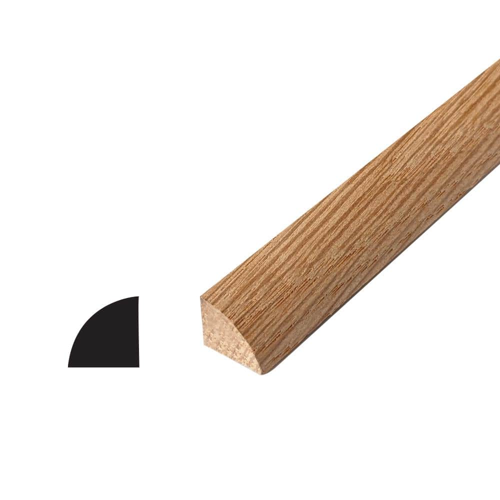 Alexandria Moulding 1/2 in. D x 1/2 in. W W x 96 in. L Oak Wood Quarter ...