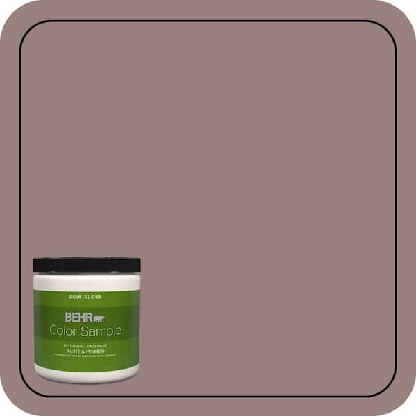 BEHR PREMIUM PLUS 8 oz. #N130-5 Mystere Semi-Gloss Interior/Exterior ...