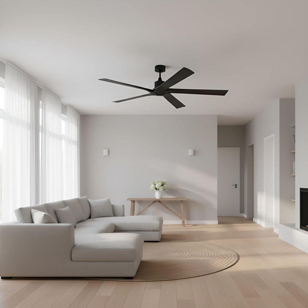 Generation Lighting Fan Aspen Coastal 70 in. Outdoor Midnight Black ...