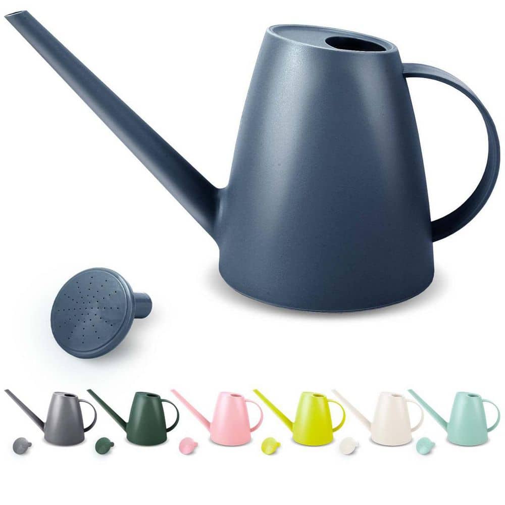 Dyiom Dark Blue 0.5 gal. Watering Can for Outdoor Watering Plants with ...