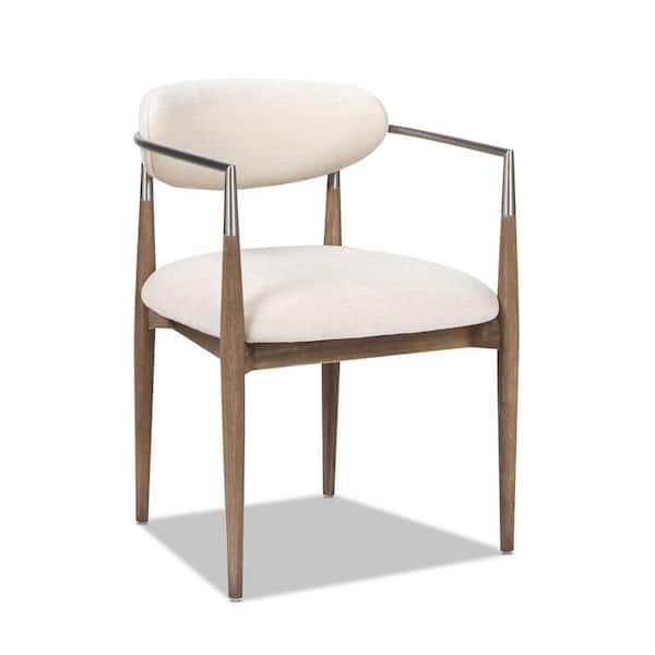 Jennifer Taylor Artemis Mixed Material Upholstered Dining Arm Chair in ...