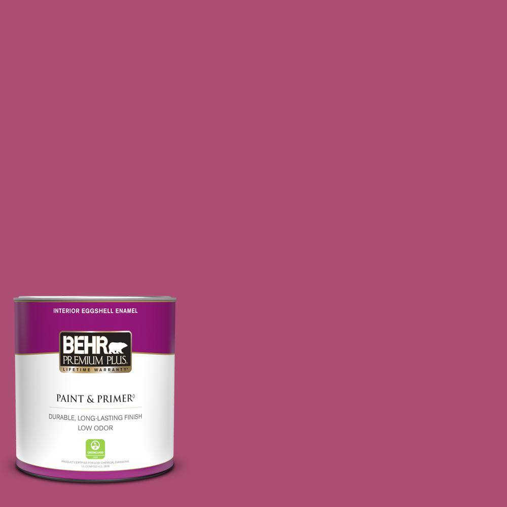BEHR PREMIUM PLUS 1 qt. #100B-7 Hot Pink Eggshell Enamel Low Odor ...