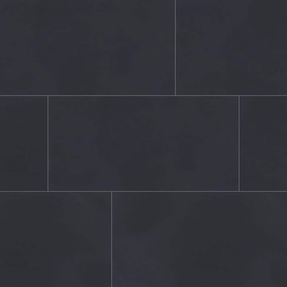 Daltile Cohesion Black 24 in. x 48 in. Color Body Porcelain Floor and ...