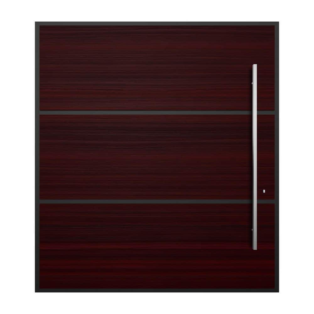 PANDA WINDOWS & DOORS 72 in. x 80 in. Helsinki Faux Mahogany Aluminum ...