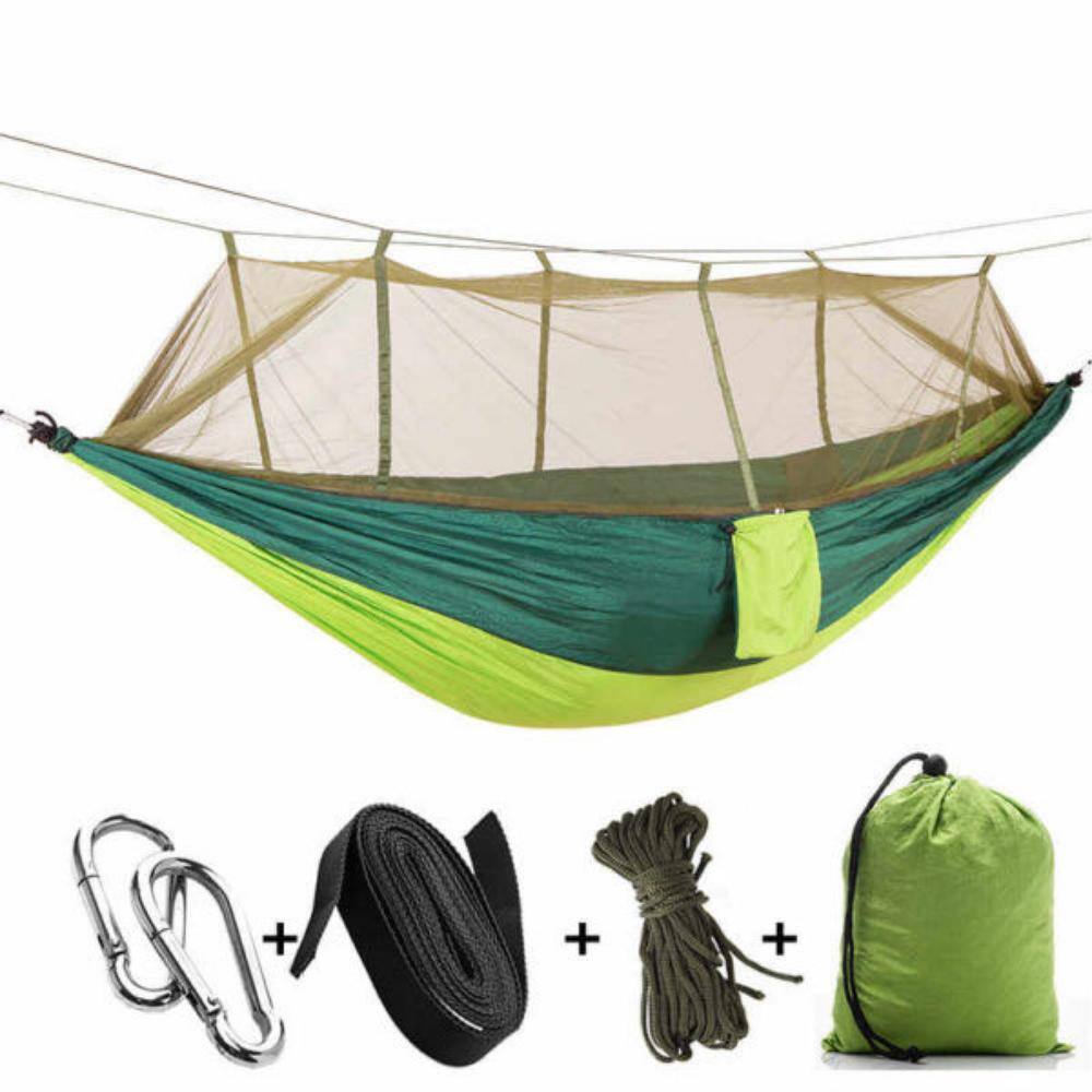 ITOPFOX Ultralight Portable Camping Hammock with Mosquito Net in Green ...