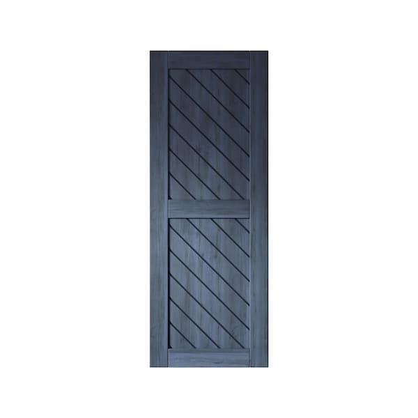 HOMACER XT2 30 in. x 80 in. C-Panel Solid Core Navy Slanted Stripe ...