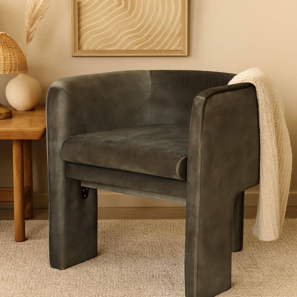 Benjara Gela Rainforest Green Fabric Curved Back Dining chair BM338209 ...