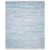 SAFAVIEH Rag Rug Light Blue/Multi 8 ft. x 10 ft. Striped Area Rug ...