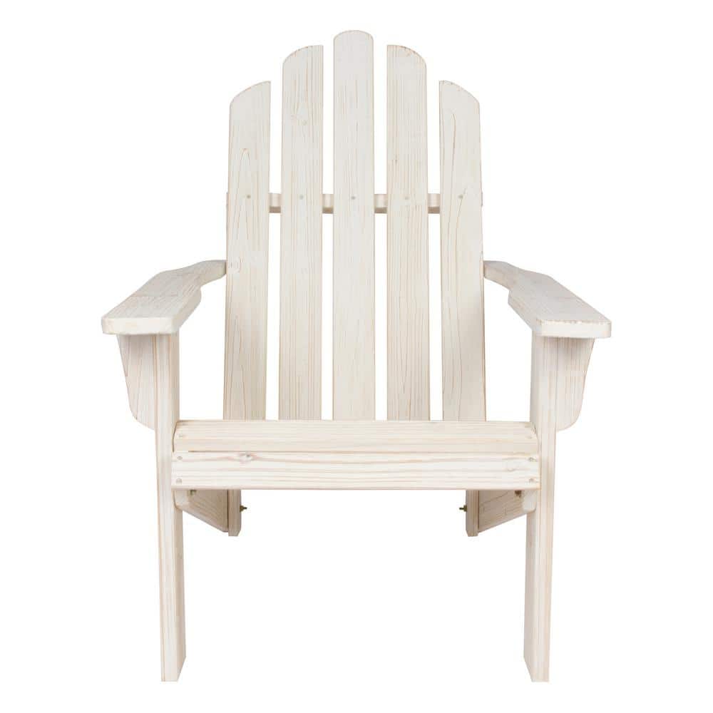 Shine Company Marina Distressed White Rustic Cedar Wood Adirondack ...