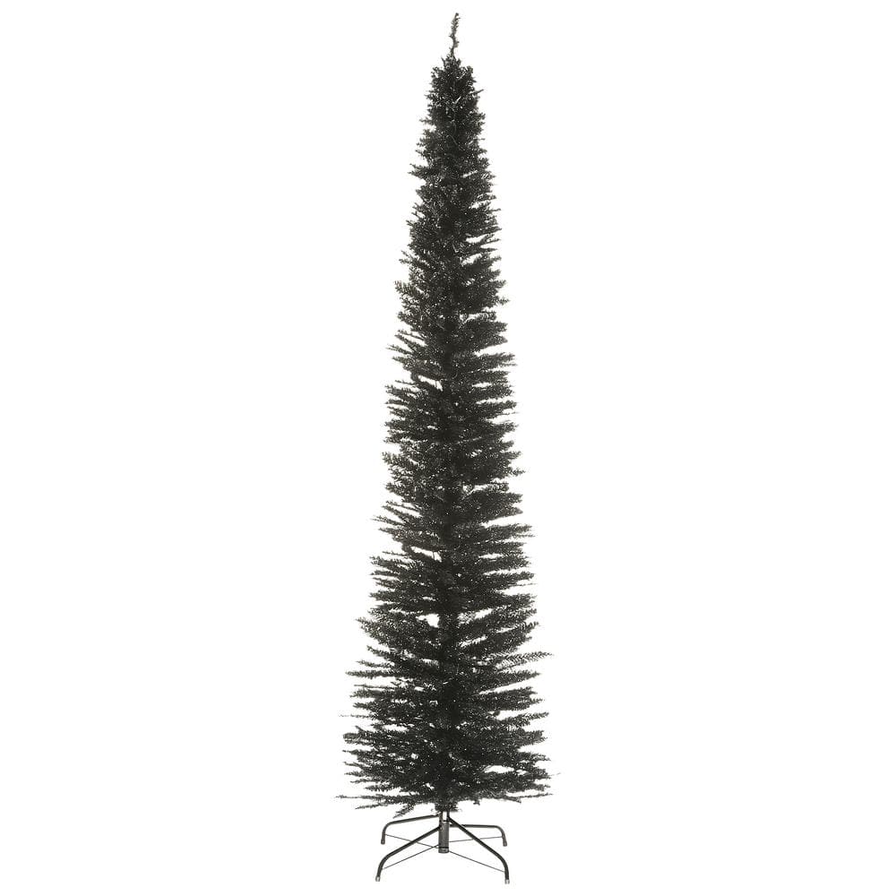 National Tree Company 9 ft. Black Tinsel Tree TT33-704-90 - The Home Depot