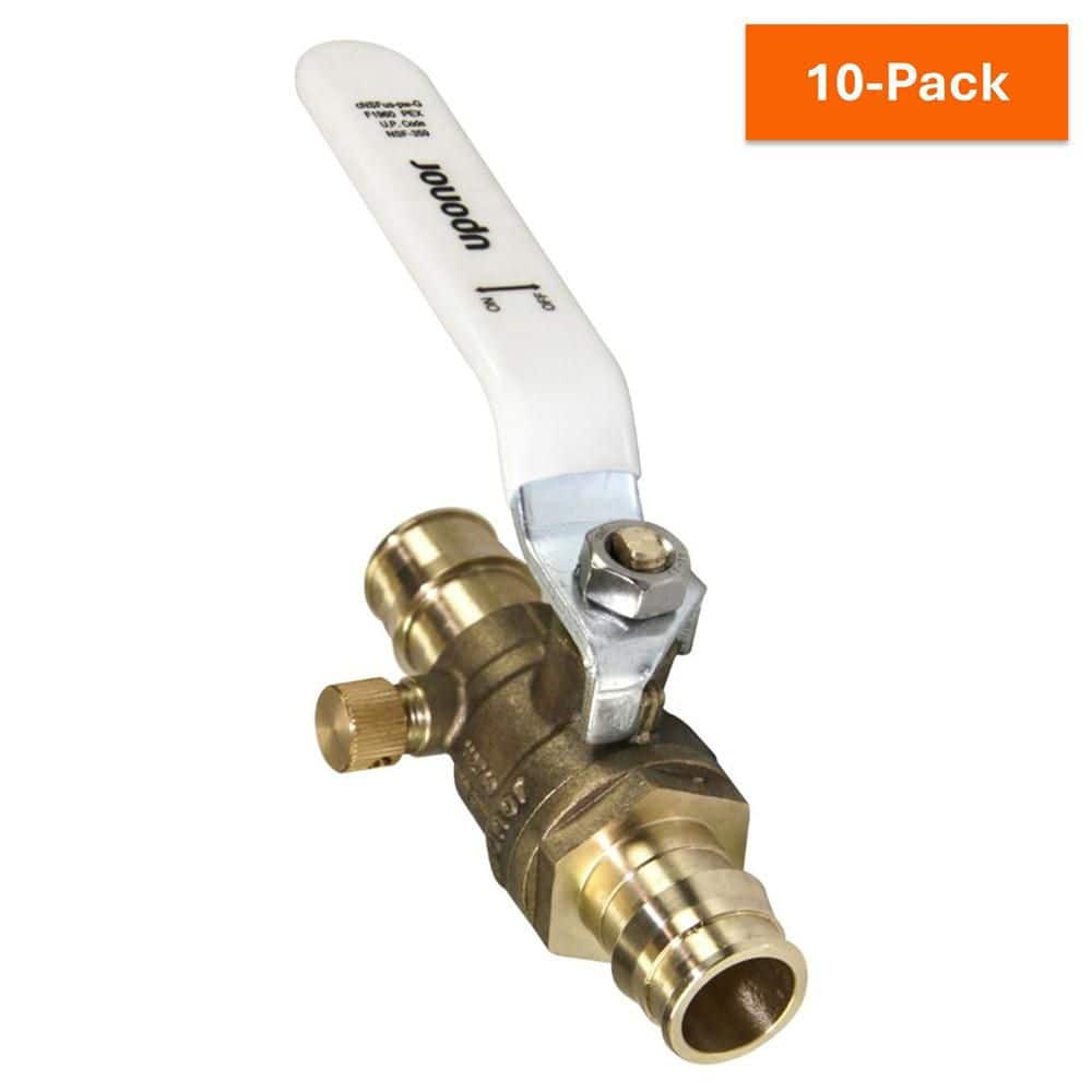 Uponor ProPEX 3/4 in. PEX-A Expansion Barb Lead-Free Brass Full-Port ...