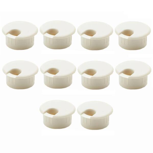 Commercial Electric 2 in. Furniture Hole Cover, Beige (10-Pack ...