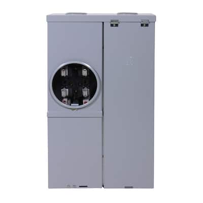 GE 200 Amp 4-Space 8-Circuit Outdoor Combination Main Breaker/Ringless ...
