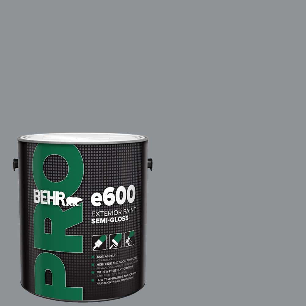 BEHR PRO 1 gal. #PPU26-05 Flint Gray Semi-Gloss Acrylic Exterior Paint ...