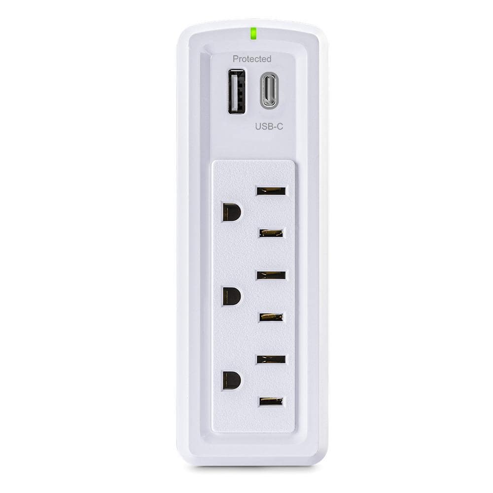 Reviews for Commercial Electric 3-Outlet Wall Mounted Surge Protector ...