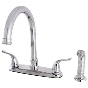 Kingston Brass NuvoFusion 2-Handle Deck Mount Centerset Kitchen Faucets ...