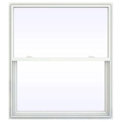JELD-WEN 48 in. x 42 in. V-4500 Series White Single-Hung Vinyl Window ...