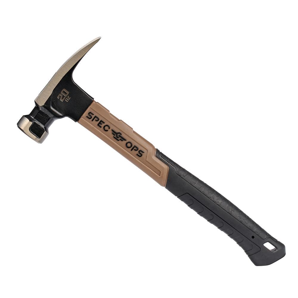 SPEC OPS 20 oz. Fiberglass Hammer, 13 in., Soft Mallet Face, Shock ...