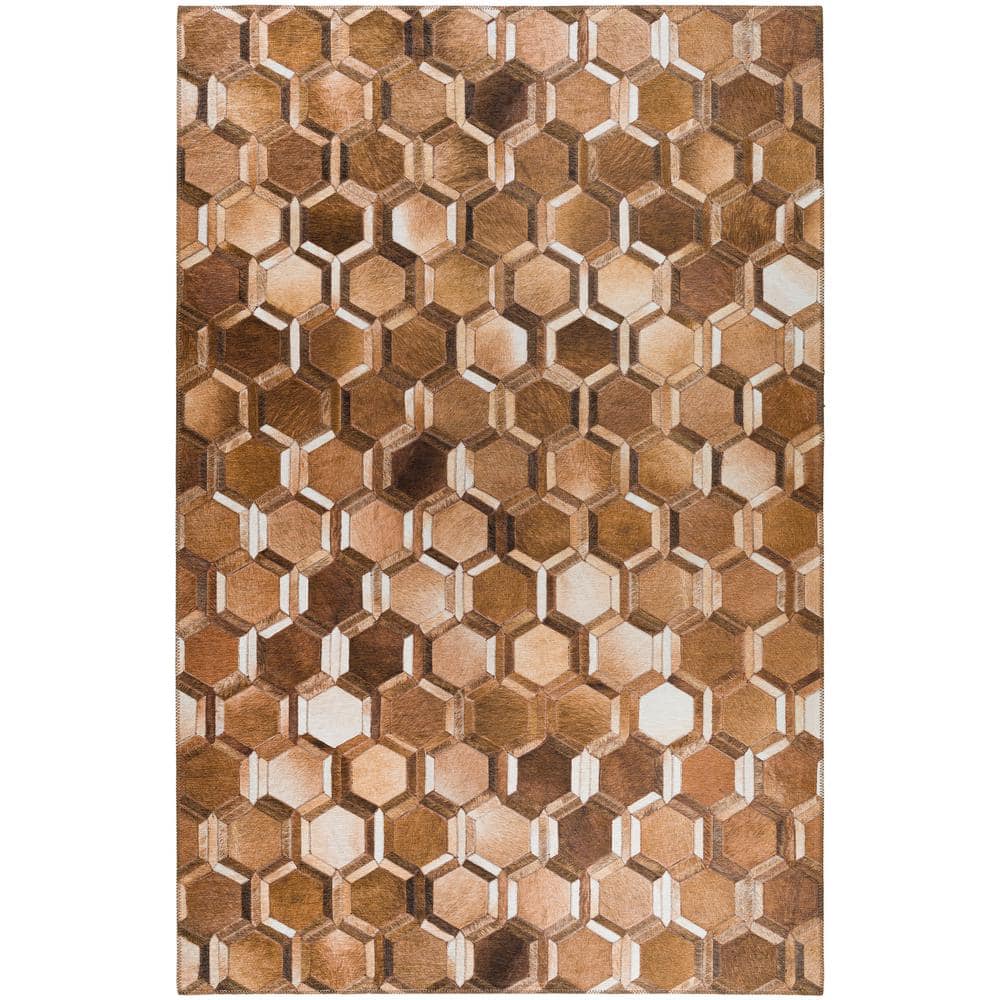 Addison Rugs Laredo Brown 3 ft. x 5 ft. Indoor/Outdoor Washable Rug ...