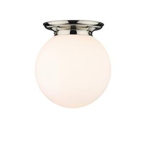 CLAXY 13 in. 1-Light Gold Modern Semi-Flush Mount with Seeded Glass ...