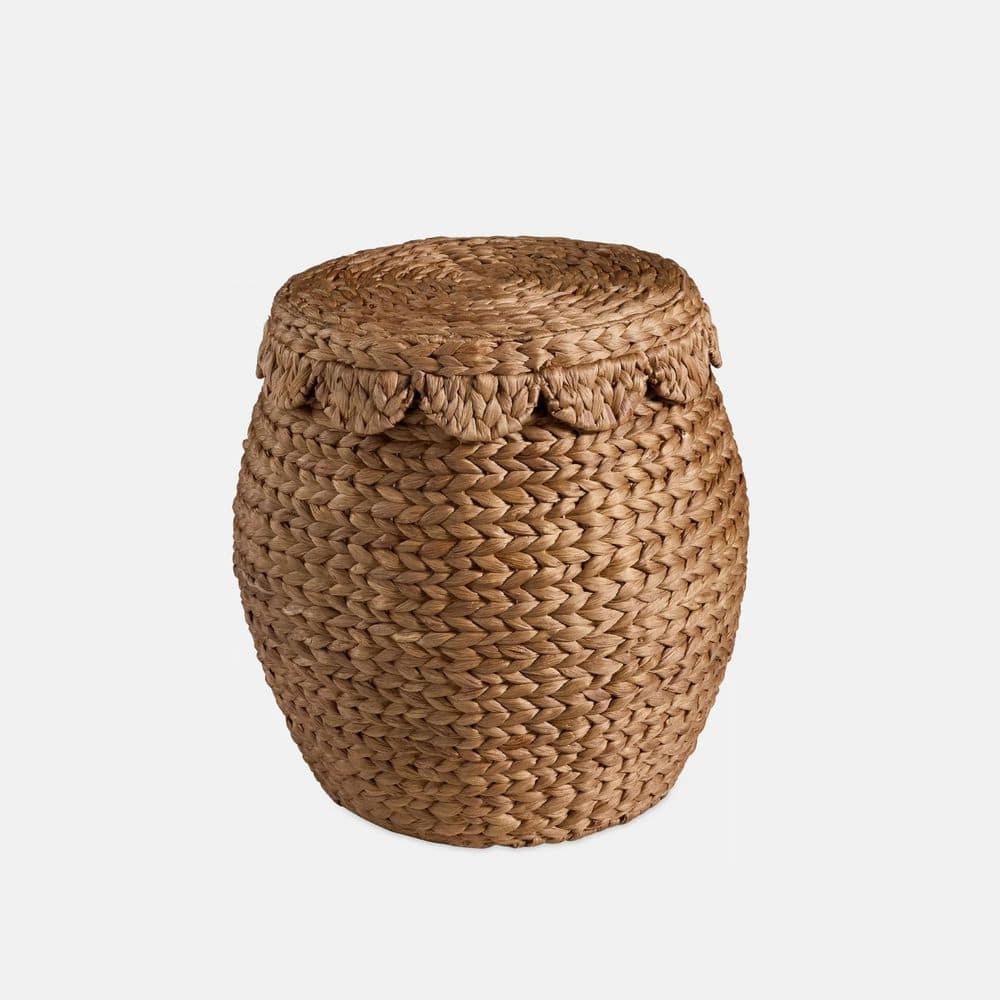 Brown 17 in. x 19.5 in. Wicker Decorative Basket with Lid ZSKY10927 ...