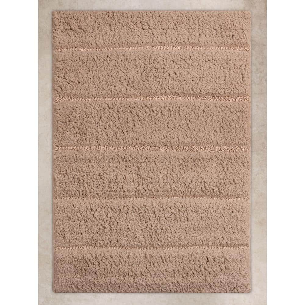 GAURI KOHLI Riga Taupe Bath Mat 24 in. x 36 in. GK81032 - The Home Depot