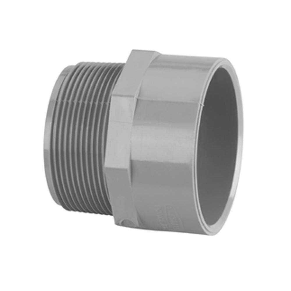 Vassallo 1-1/2 in. PVC MPT x MPT Adapter 238150G - The Home Depot