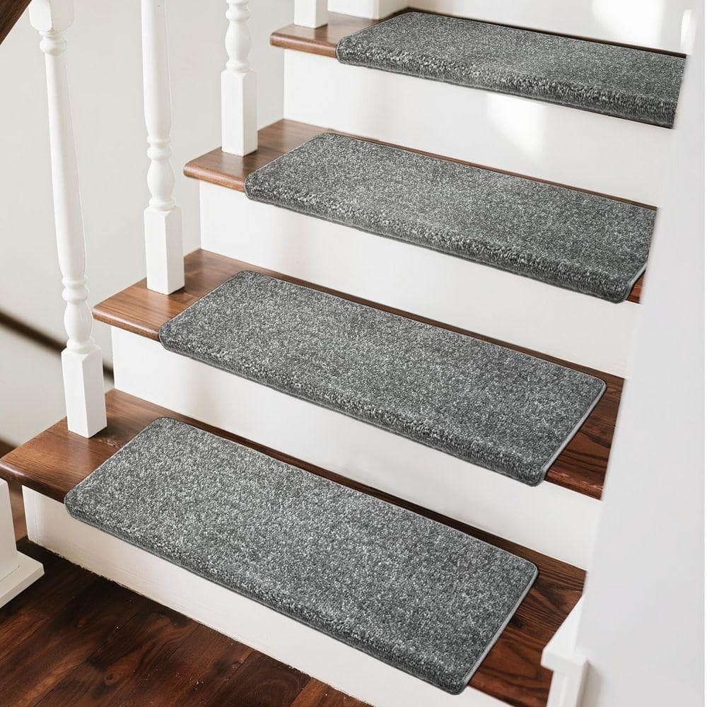 PURE ERA Bullnose Indoor Tape Free Non-Slip Gray 9.5 in. x 30 in. x 1.2 ...