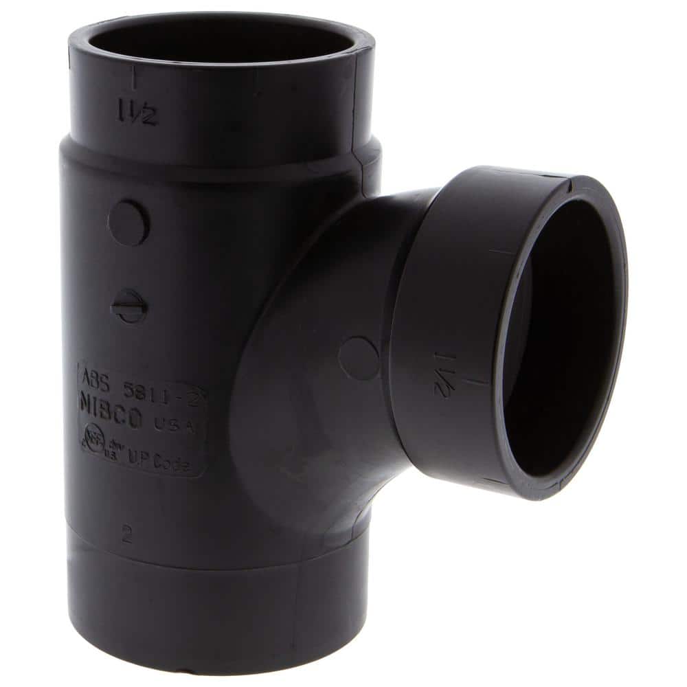 NIBCO 2 in. x 1-1/2 in. x 1-1/2 in. ABS DWV Spigot x Hub x Hub Street ...