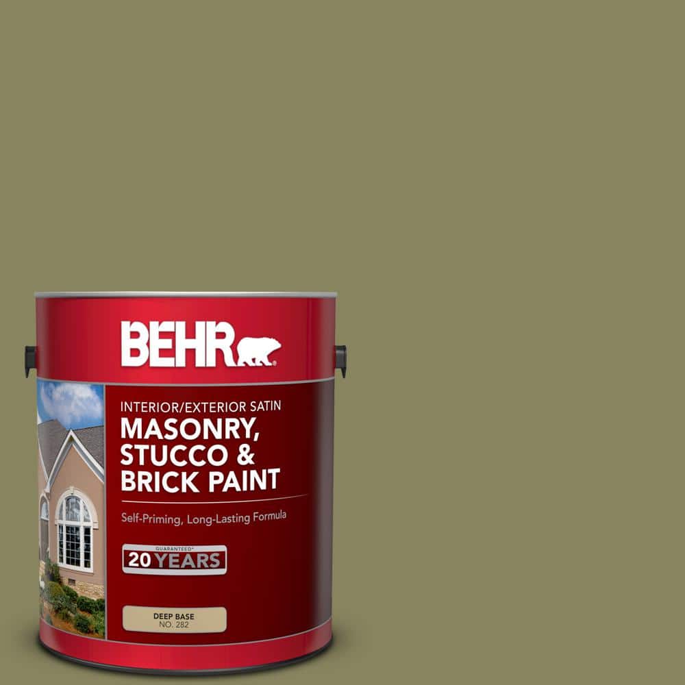 BEHR 1 gal. #S350-5 Green Scene Satin Interior/Exterior Masonry, Stucco ...