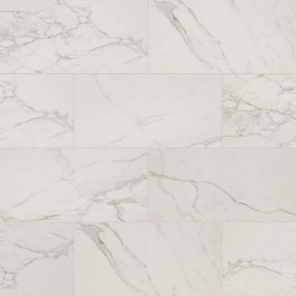 Reviews for MSI Michella Calacatta Isla 24 in. x 48 in. Polished ...
