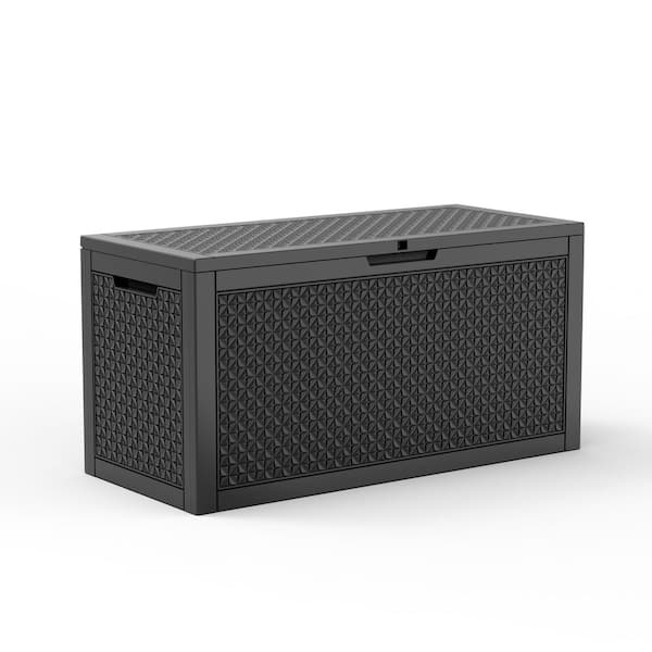 Reviews for Neviorone 100 Gal. Large Black 3D Geometric Resin Deck Box ...
