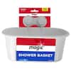 Magic Suction Shower and Bath Basket in White 3001 - The Home Depot