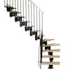 Arke Kompact 35 in. Black Modular Staircase "L" Kit K35023 - The Home Depot