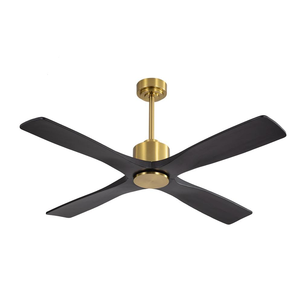 MLiAN 54 in. Indoor Ceiling Fan for Bedroom or Living Room, Gold and ...