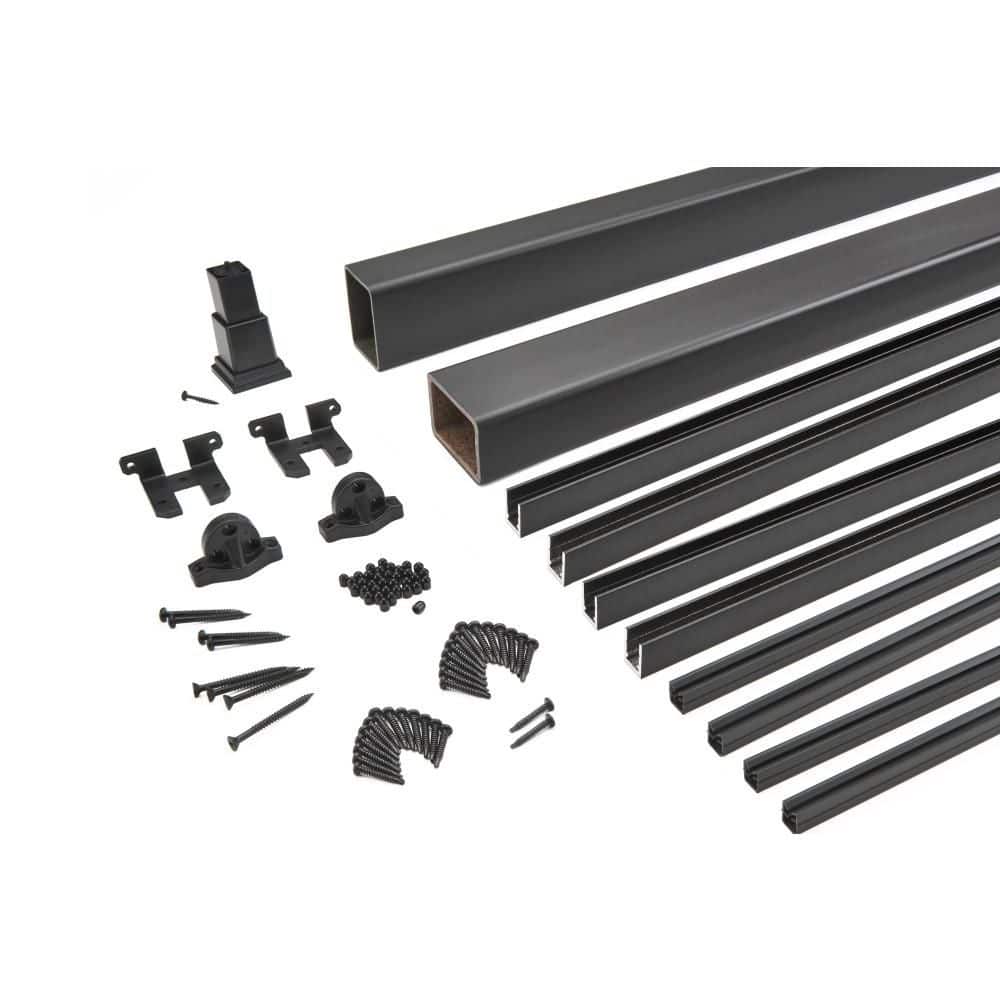 Trex Select 72 in. x 36 in. Charcoal Black Composite Rail Kit for Mesh ...