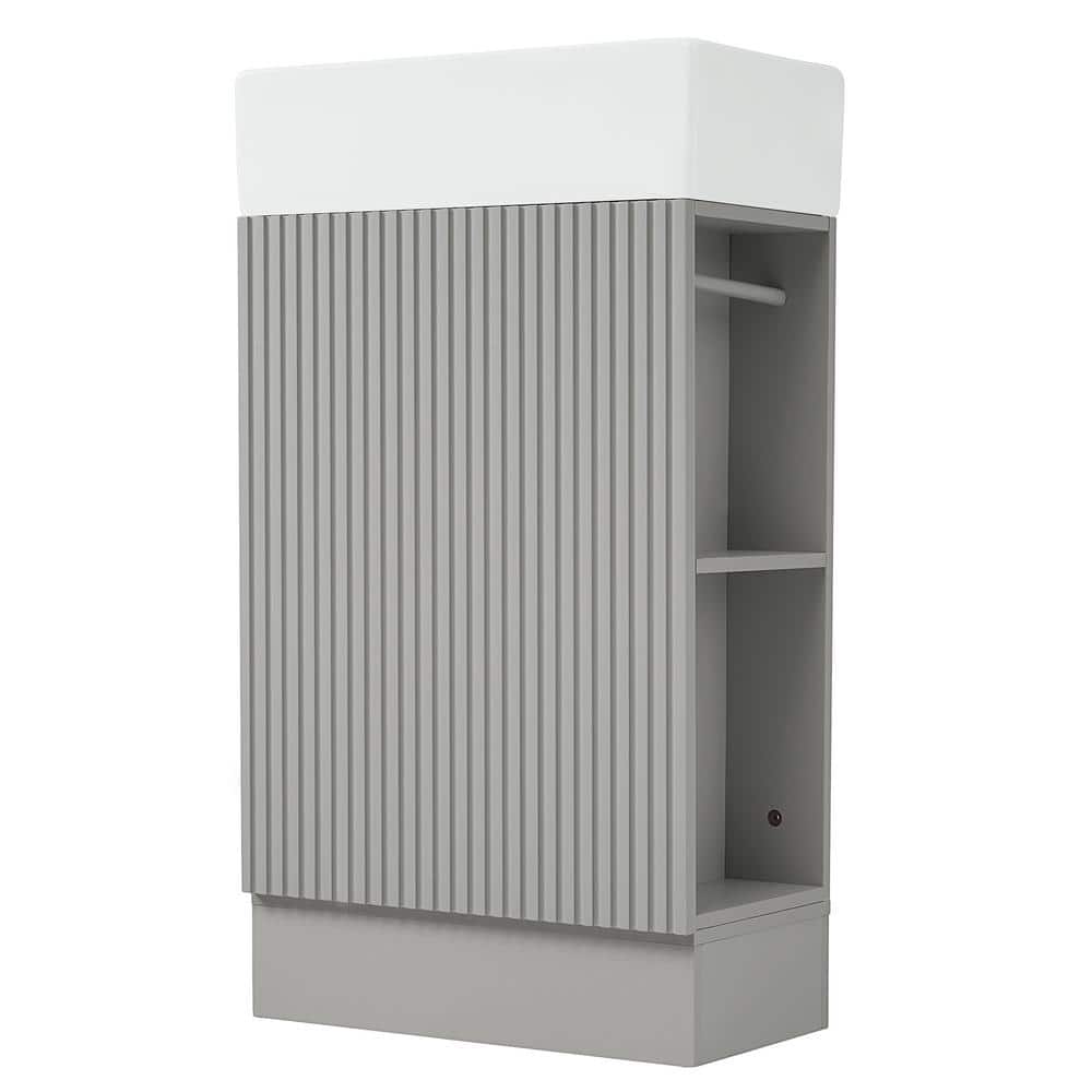 Hooseng 10.6 in. W. x 18.6 in. D x 33.2 in. H Freestanding Bath Vanity ...