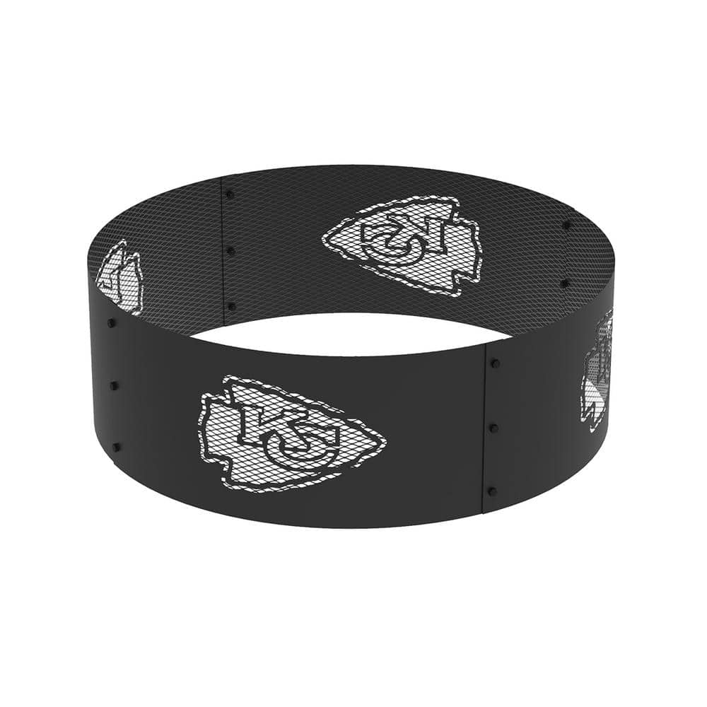 BLUE SKY OUTDOOR LIVING Decorative NFL 36 in. x 12 in. Round Steel Wood ...