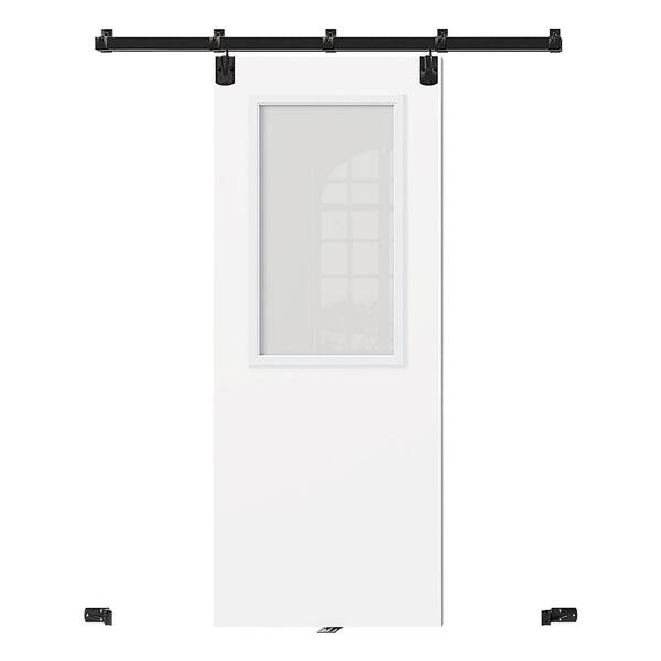 ARK DESIGN 42 in. x 84 in. 5 Lite Tempered Frosted Glass White Primed ...